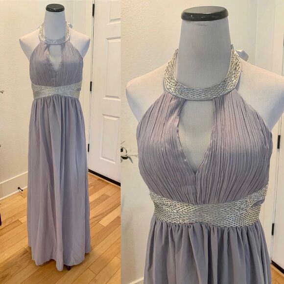 Lulu's | Dresses | Lulus Greybeaded Day Gown By Maxi Dress Formal Floor ...